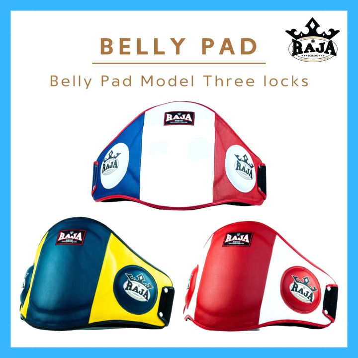 เป้าท้อง เป้าป้องกันหน้าท้อง Raja Boxing Belly Pad Model Three Locks ...