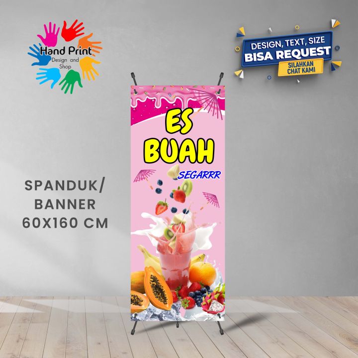 Spanduk Banner Es Buah Pink Minuman Segar Ukuran 60x160 Cm | Lazada ...