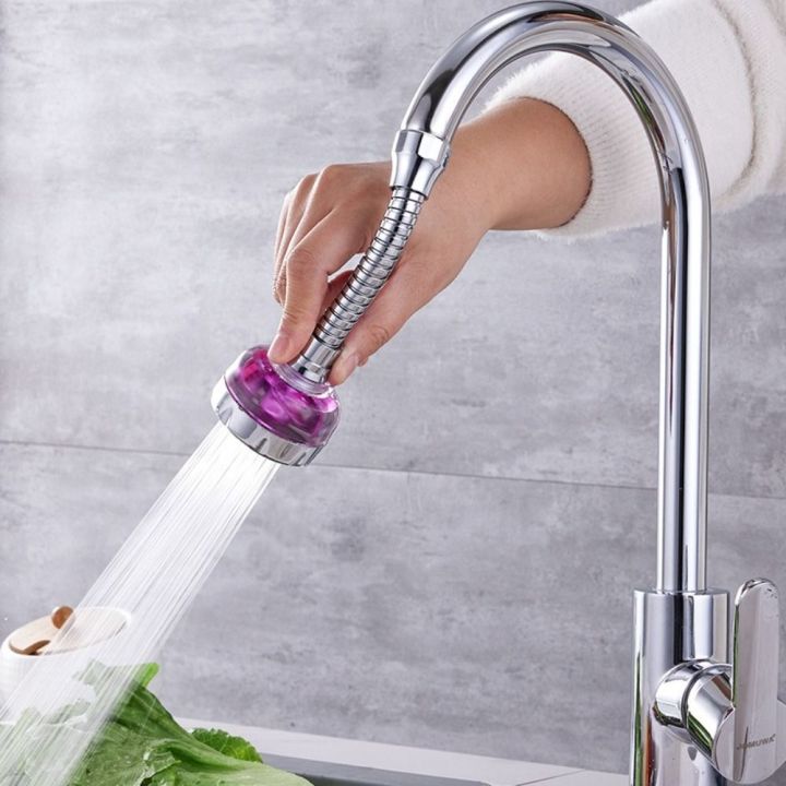 JIAOD 360° Rotation Kitchen Faucet Fan Filter Adjustable Bath Faucet ...