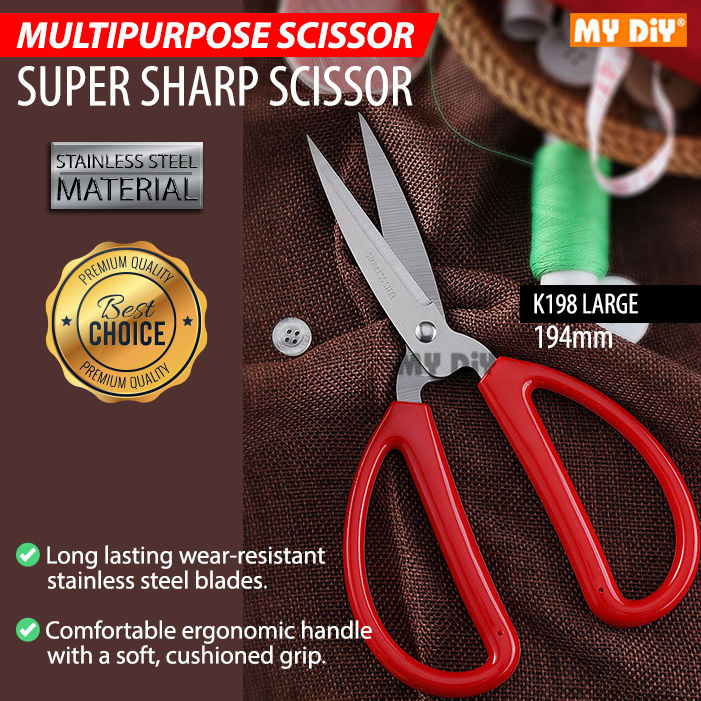 MYDIYHOMEDEPOT - STAINLESS STEEL MULTIPURPOSE SCISSOR SUPER SHARP ...