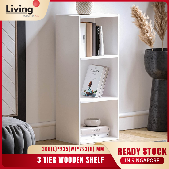 (READY STOCK ) 3 Tier Wooden Multipurpose Rack Book Shelf (Home ...
