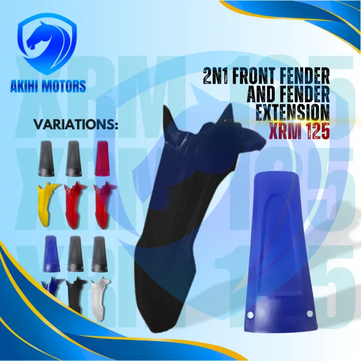 [AKIHI MOTORS] 2N1 FRONT FENDER AND FENDER EXTENSION FOR XRM 125 ...