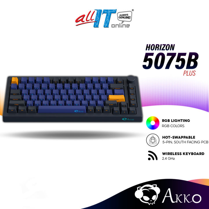 Akko Horizon 5075B Plus SP Wireless Mechanical Gaming Keyboard with PBT ...