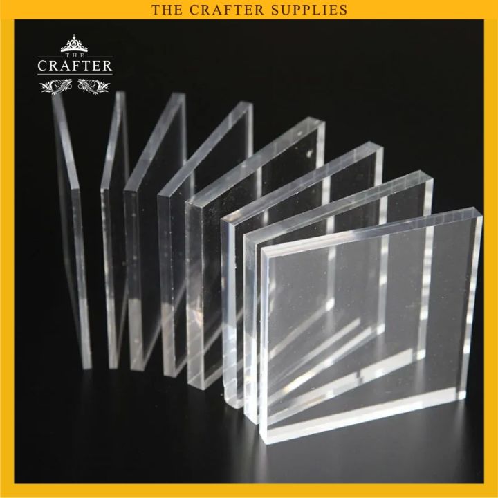 Clear Transparent Acrylic Sheet 3mm/ Small size / Pre Cut Size Plastic ...