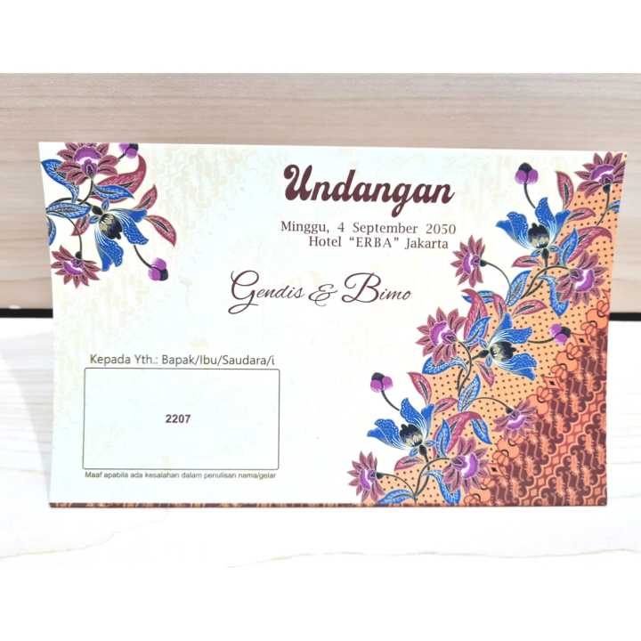 Blangko Undangan ERBA 2207 Isi 100 Lembar | Lazada Indonesia