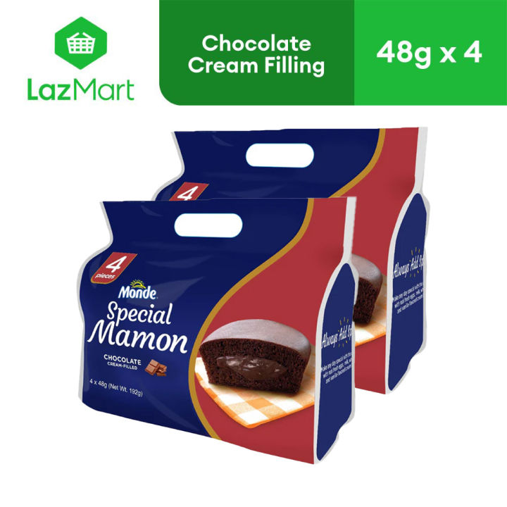 Monde Special Mamon with Chocolate Cream Filling 48g x 4 | Lazada PH
