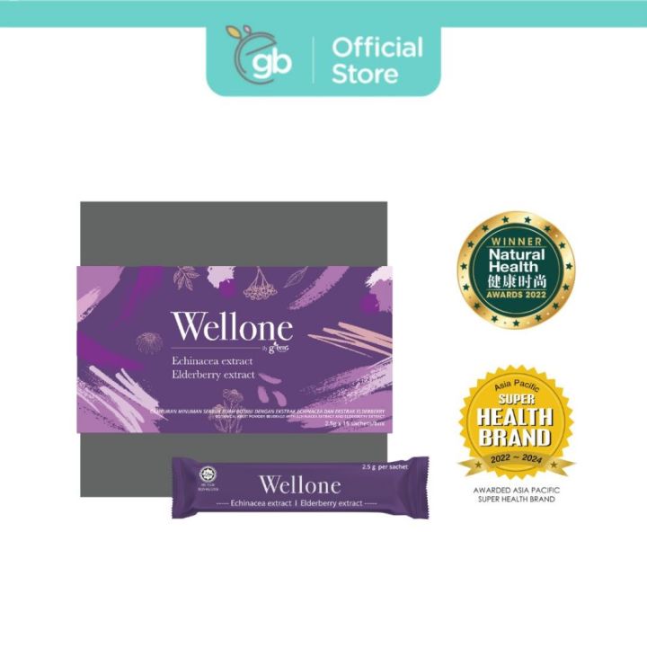 Greens Wellone Echinacea Mixed Berries Immunity Drink (2.5g x 15's ...