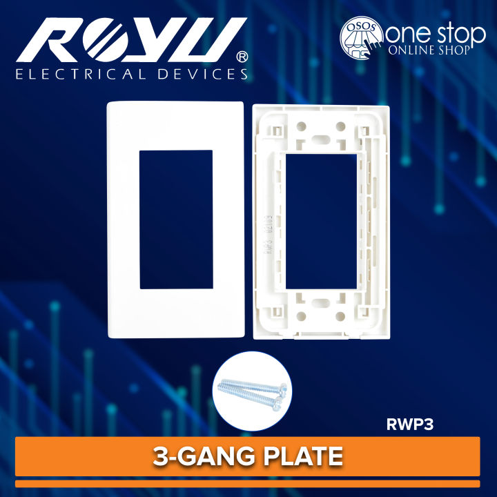 Royu Original Easy Installation 3-Gang Plate RWP3 *OSOS* | Lazada PH