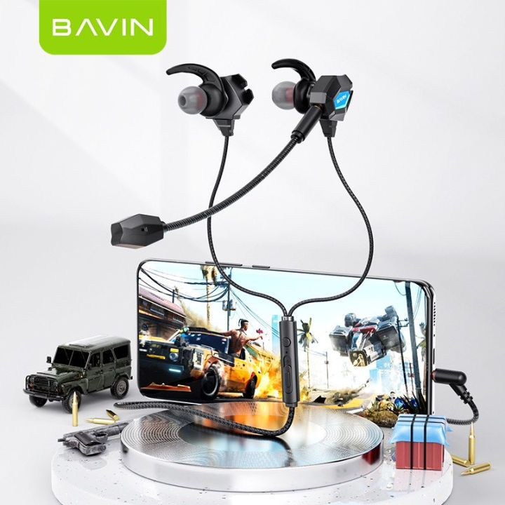 BAVIN HX863 For Gaming Wired Earphone HiFi Audio Stereo Sound Headset W ...