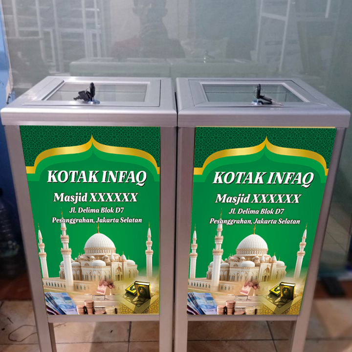 STIKER VINYL KOTAK AMAL DAN INFAQ MASJID ( CUSTOM NAMA MASJID ...