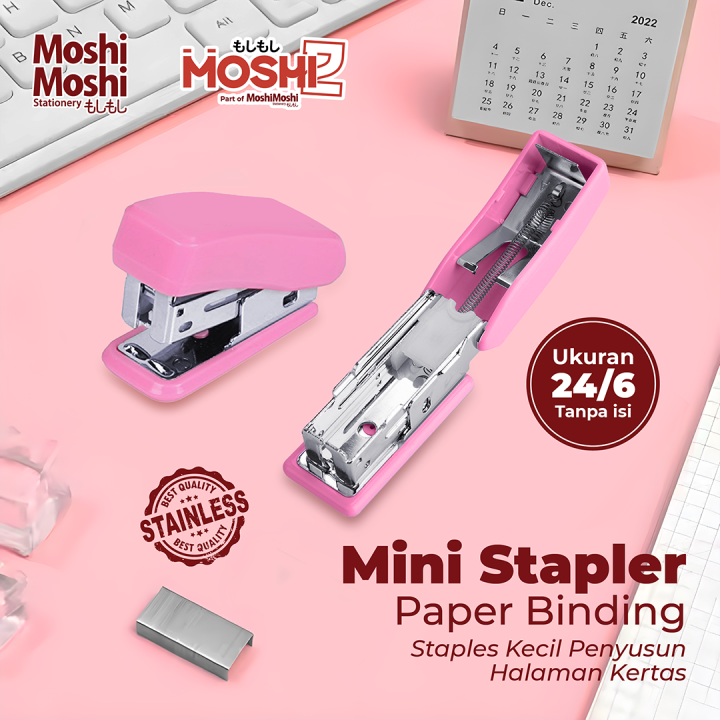 Mini Stapler Paper Binding Portable Staples Kecil Tanpa Isi Penyusun ...
