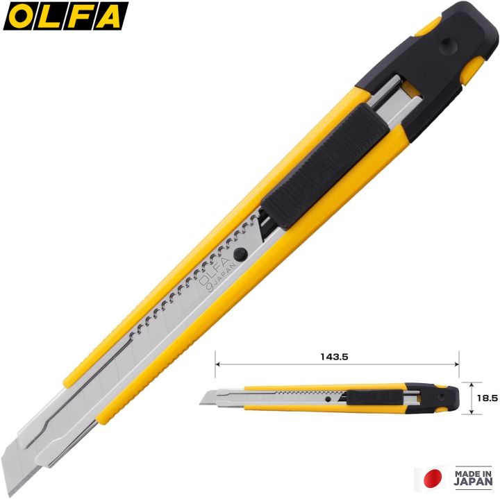 OLFA Cutter A-1 High-performance 9mm Auto-Lock Precision Utility Knife (9mm Blade) Made In Japan ...