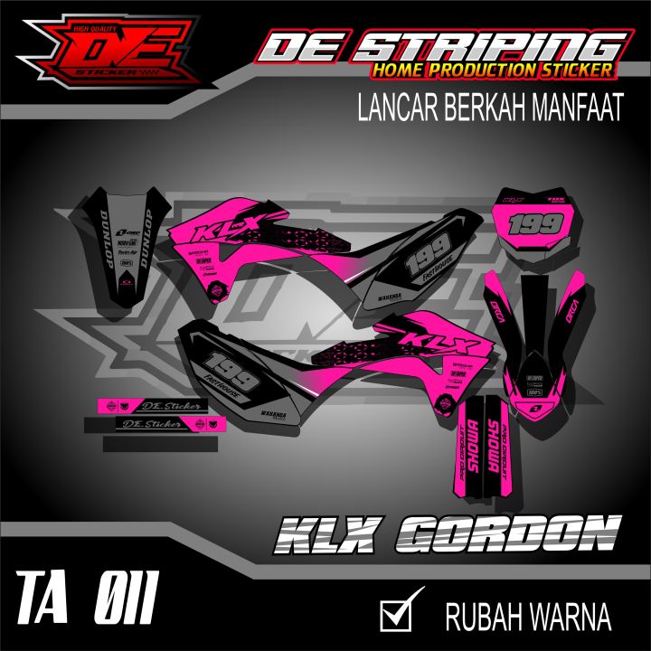 Striping Stiker KLX GORDON Stiker Decal Fullbody Motor Klx Gordon TA011 ...
