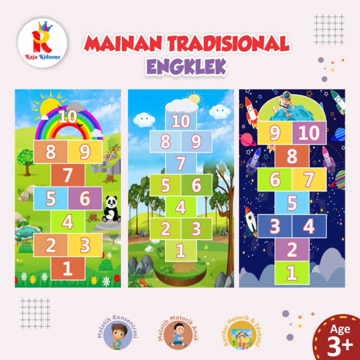 Rajakidzone Mainan Tradisional Engklek - Hopscocth - Mainan Jingkat ...