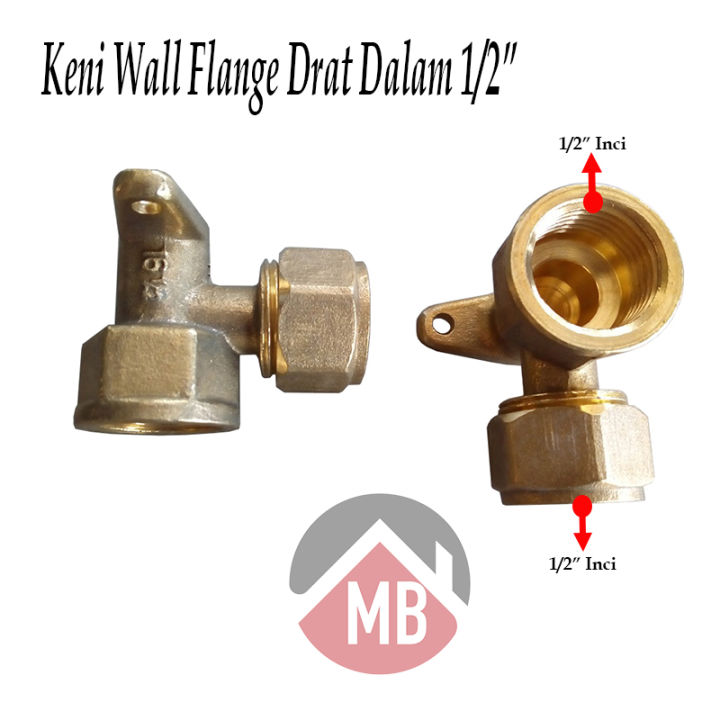 MB - Knee Drat Dalam 1/2" Inci Air Panas / Fiting Water Heater Wall Flange | Lazada Indonesia