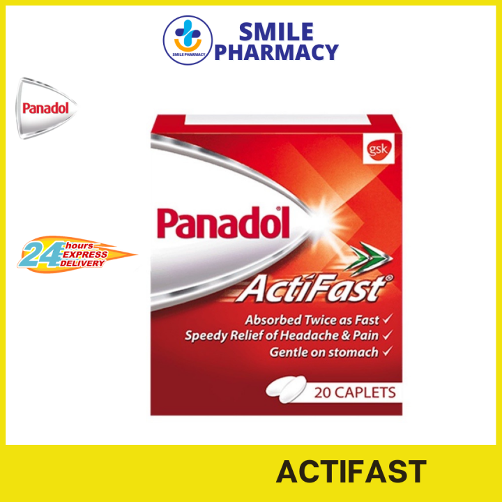 PANADOL ACTIFAST CAPLETS (20 Tablets/Box) - Paracetamol for Pain Relief ...