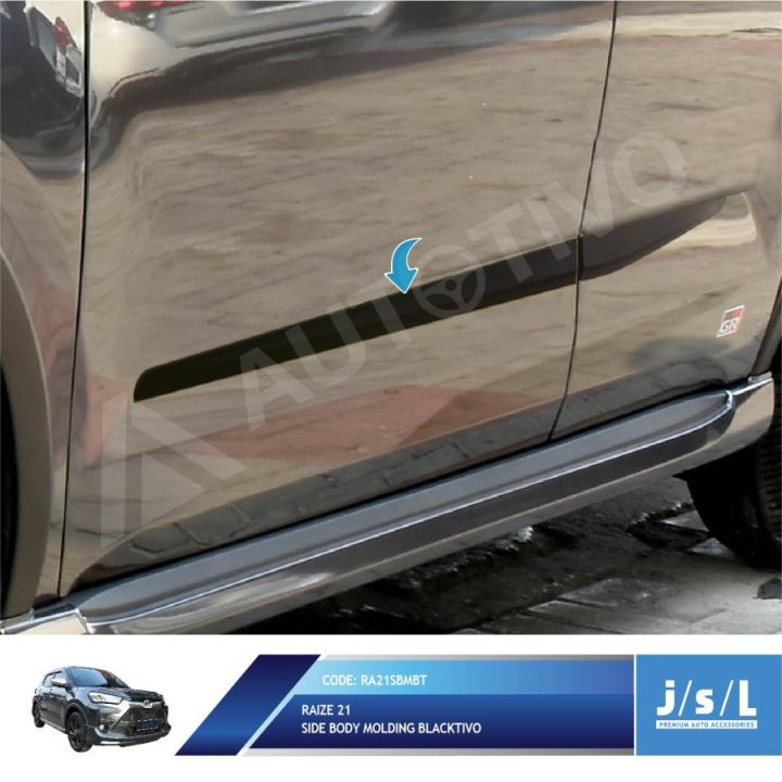 Side Body Molding Mobil Toyota Raize 2021 Lis Pintu Samping Blacktivo ...