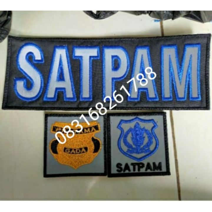 logo Satpam Bordir logo bordir Satpam logo rompi Satpam | Lazada Indonesia