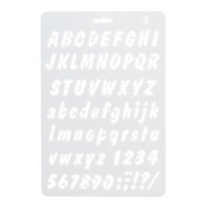 English Alphabet Number DIY Scrapbook Drawing Template Measuring Ruler ...