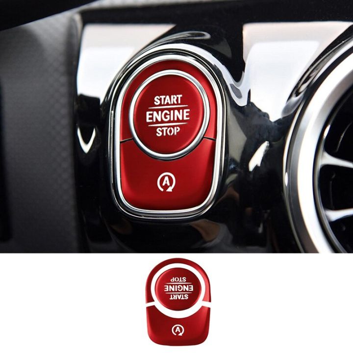 Car One Button Start Engine Stop Button Trims Sticker For Mercedes Benz ...
