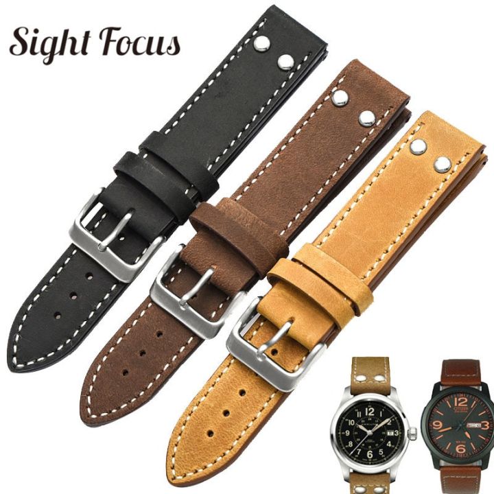 62420MM,22MM Leather Watchband For Stowa Pilot Strap Flieger Classic ...