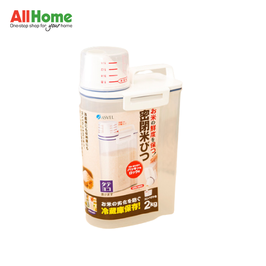 Rice Bin, Rice Dispenser Natural (2kg, 6kg, 12kg) ASVEL Unix Airtight ...