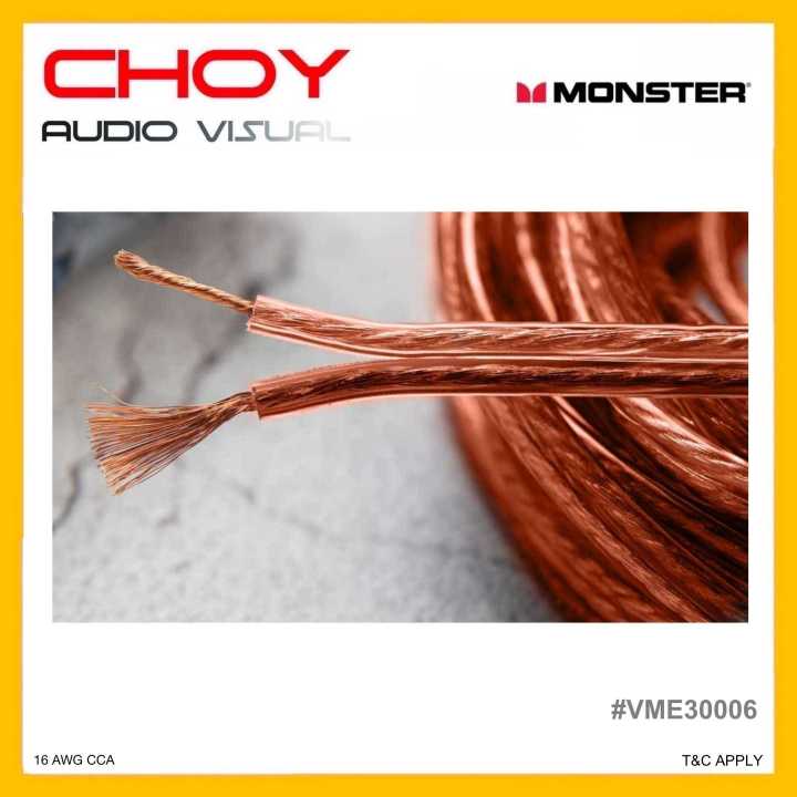 Monster Cable Copper Clad Aluminium (CCA) 16 AWG Speaker Cable Loose ...