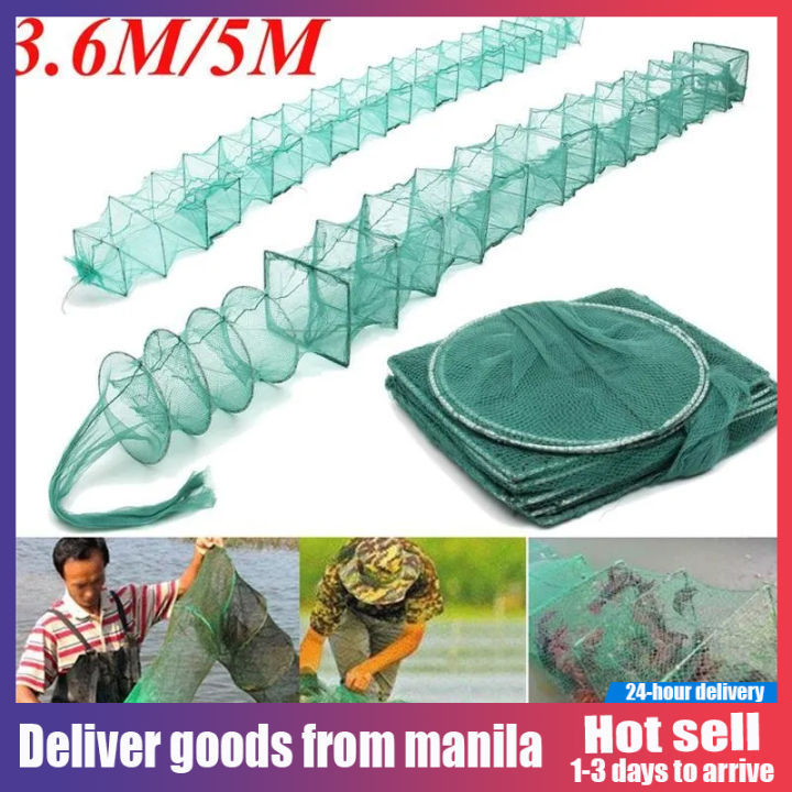 Original + 24 hours delivery Foldable Nylon Fishing Net Crab Crayfish ...