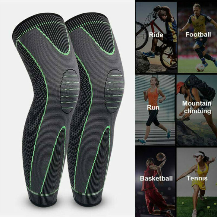 Knee Support Brace Compression Long Full Legs Sleeve Arthritis Running ...
