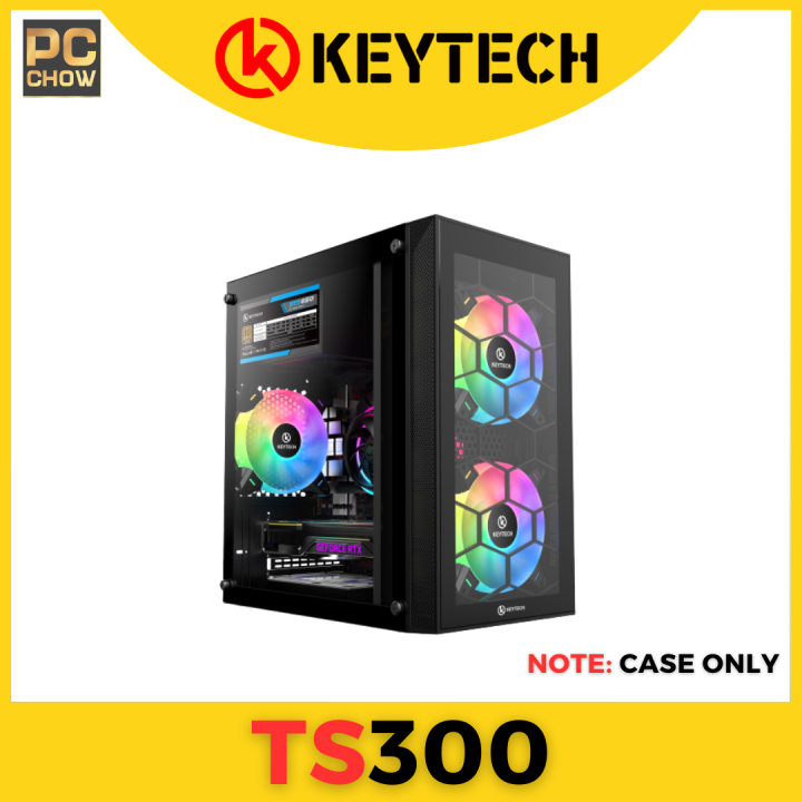 KEYTECH TS300 Tempered Glass Gaming PC Desktop Case MICRO ATX,MINI ATX ...
