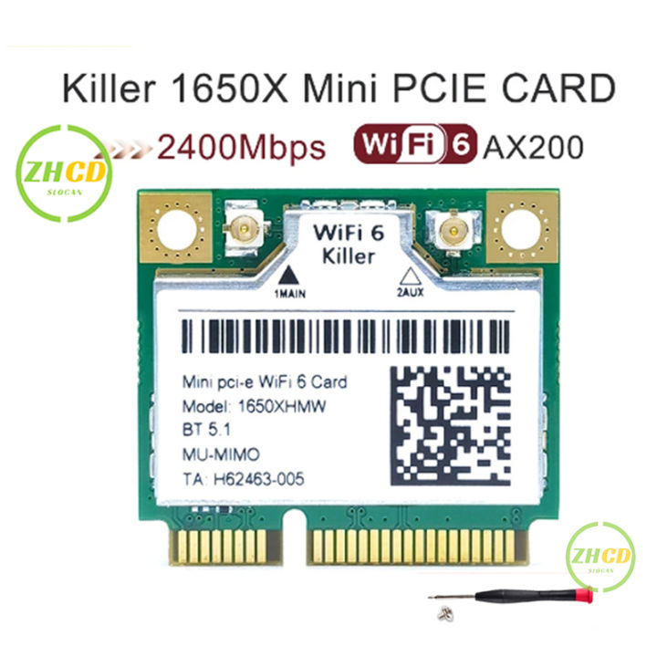 Intel Killer Gigabit Wireless Card 1650X 3000Mbps Bluetooth 5.1 Mini ...
