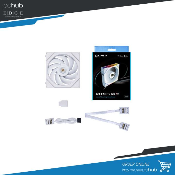 PChub | Lian li Unifan TL120 aRGB, 120mm, white, 1 pack, aux fan, pn: 12TL1W | Lazada PH