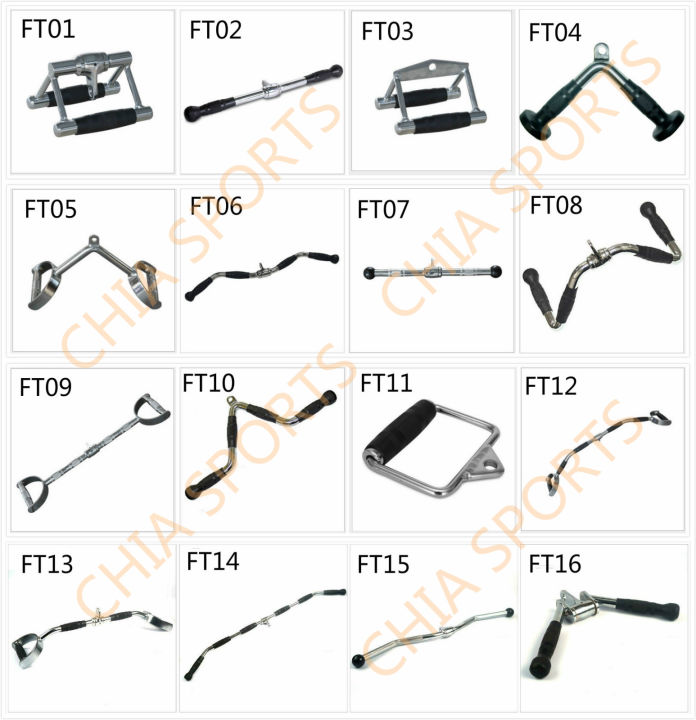 Gym Accessories Machine Bar Cable Attachment Handle Grip All Sizes ...
