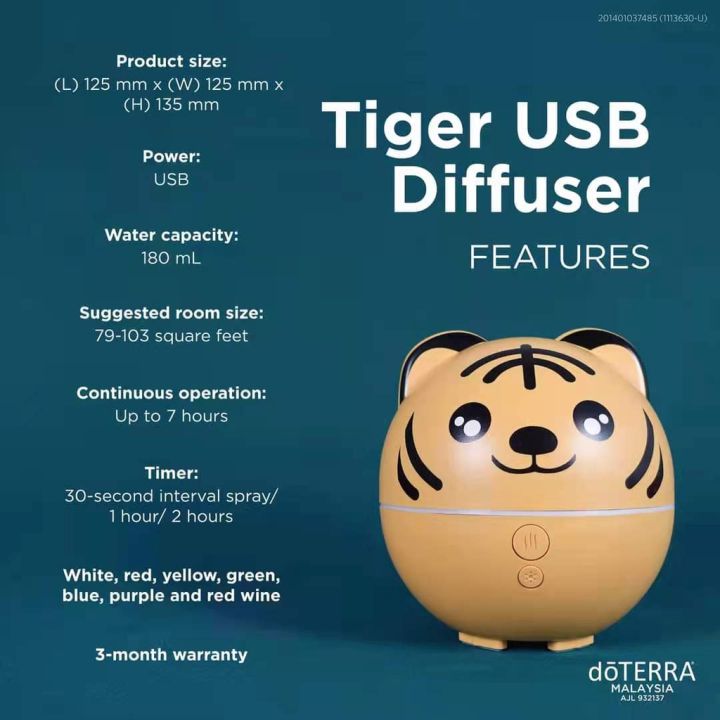 [ ORIGINAL ] doTERRA Golden Tiger Kit - Tiger USB Diffuser | Lazada