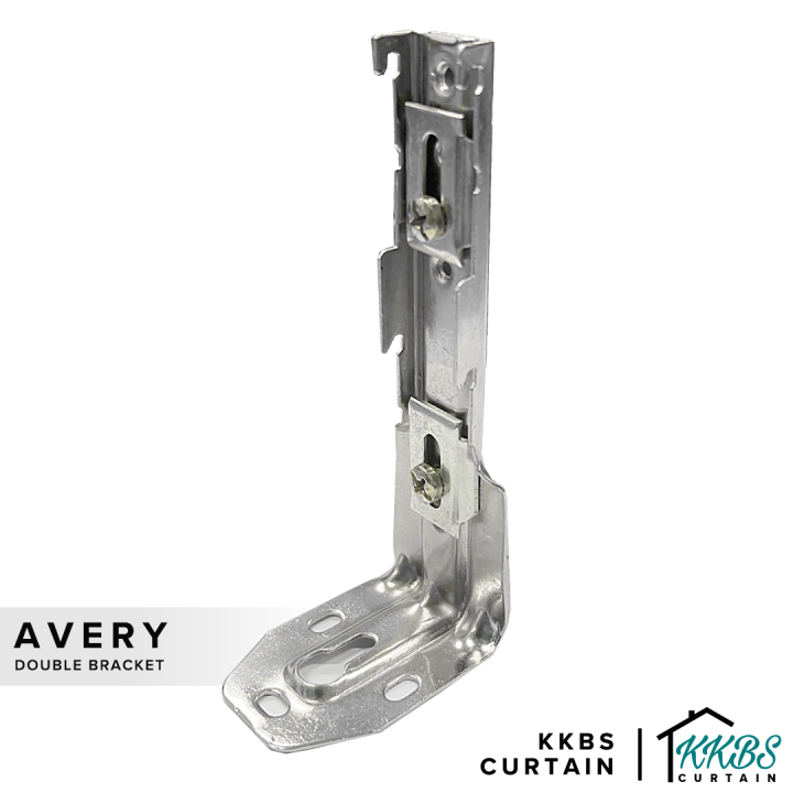 KKBS CURTAIN Avery Curtain Track Double Bracket/ Kaki Double Rel ...