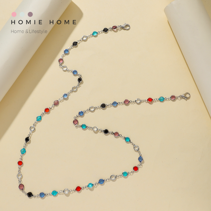 Homie Home สายคล้องแมส มุก หินสี งานพรีเมียม คุณภาพดี สวยมาก แบบผ้า ...