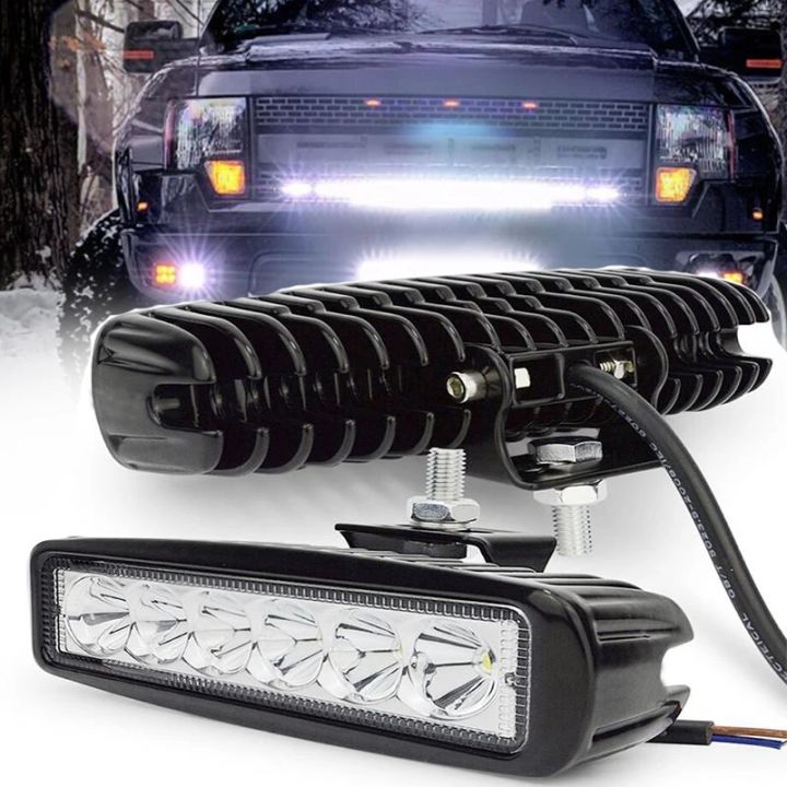 18w 6 LED Car Work Light High Bright Spotlight Universal Offroad ...