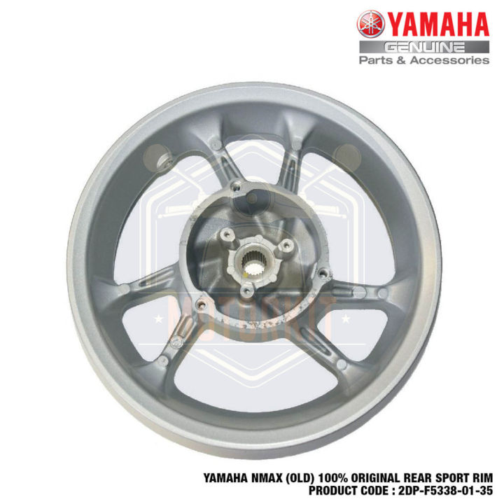 YAMAHA NMAX N MAX OLD 100% ORIGINAL STANDARD REAR SPORT RIM SILVER 2DP ...