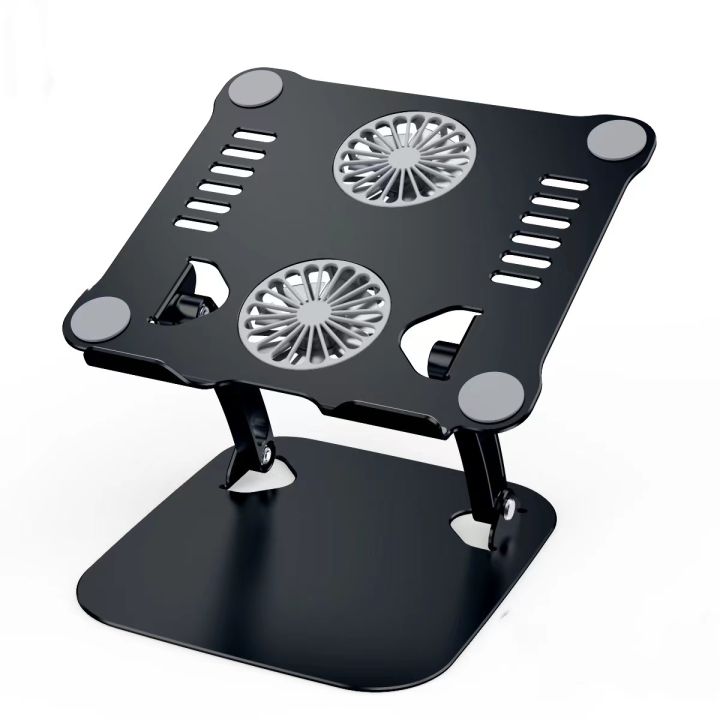 Full Aluminum Laptop Stand iPad Stand with Dual Cooling Fan Fully ...