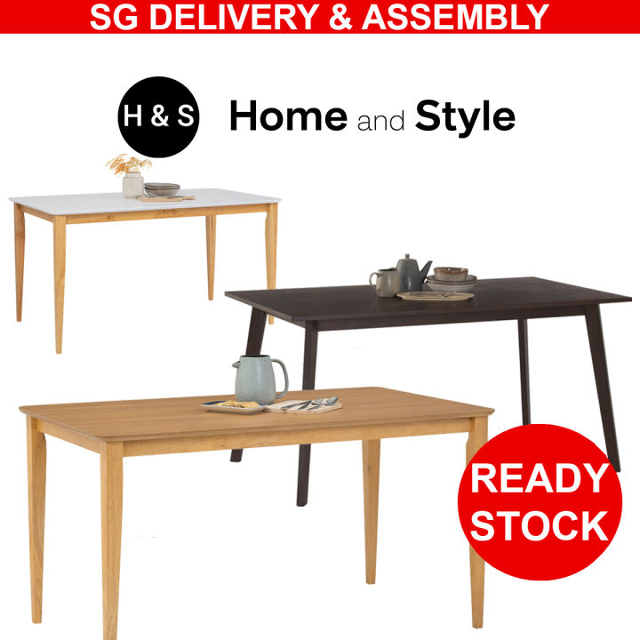 [Bulky]Ready Stock Designer Wooden Dining Table | Sits 4-6 people (Free ...