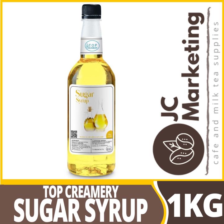 Top Creamery Sugar Syrup Cane Bottle 1kg | Made for Coffee Tea Soda ...