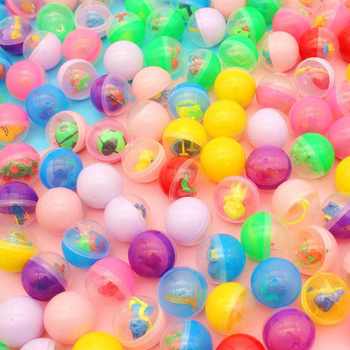 QUANSEN 10Pcs/pack Plastic Surprise Ball Capsules Toy with Inside ...
