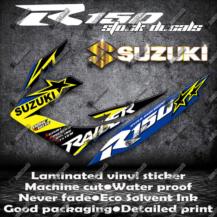 Suzuki Raider 150 carb stock decals left and right sticker for ...