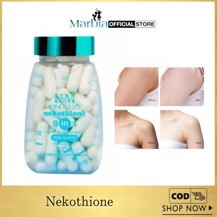 Nekothione 9 in 1 Glutathione 500mg Made in Japan 60 Capsules ...