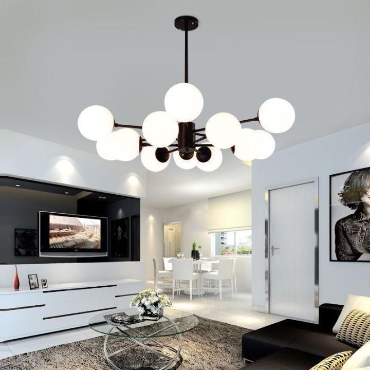 Free Tricolor Bulb】Bedroom Led Chandelier Ceiling Light Sala Modern ...