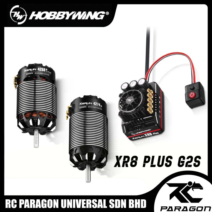 [Official Warranty] HOBBYWING XERUN XR8 Plus G2S 200A Sensored ESC Combo (2s-6s) 4274 4268 G3 ...
