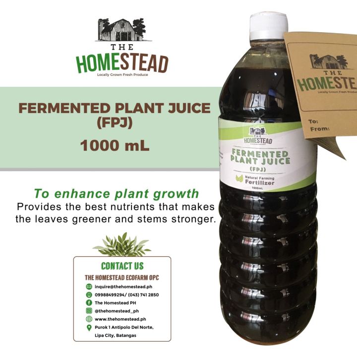 Natural Farming Fertilizer - Fermented Plant Juice (FPJ) 1 Liter ...