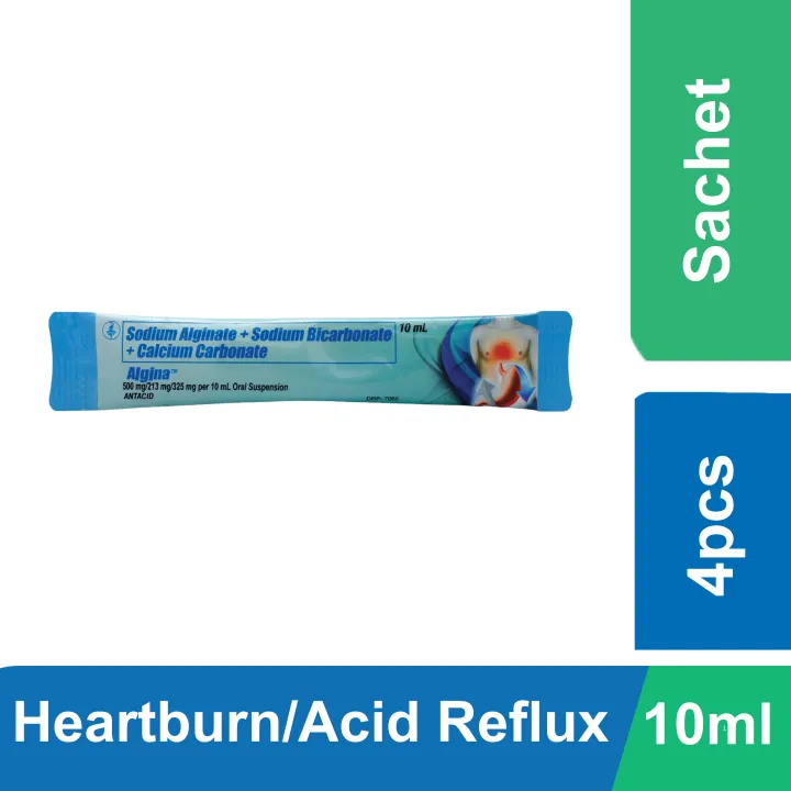Algina 10ml Sachet l Acid Reflux l Sodium Alginate Sodium Bicarbonate ...