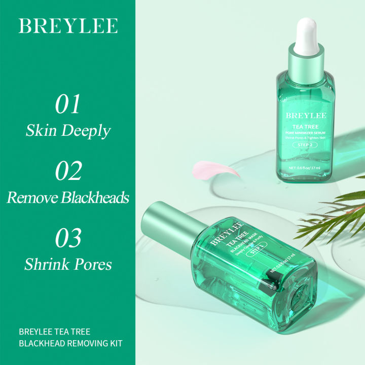 BREYLEE TEA TREE BLACKHEAD MASK (STEP 1) Blackhead Remover Serum Acne Remover Nose Pore Cleaner ...