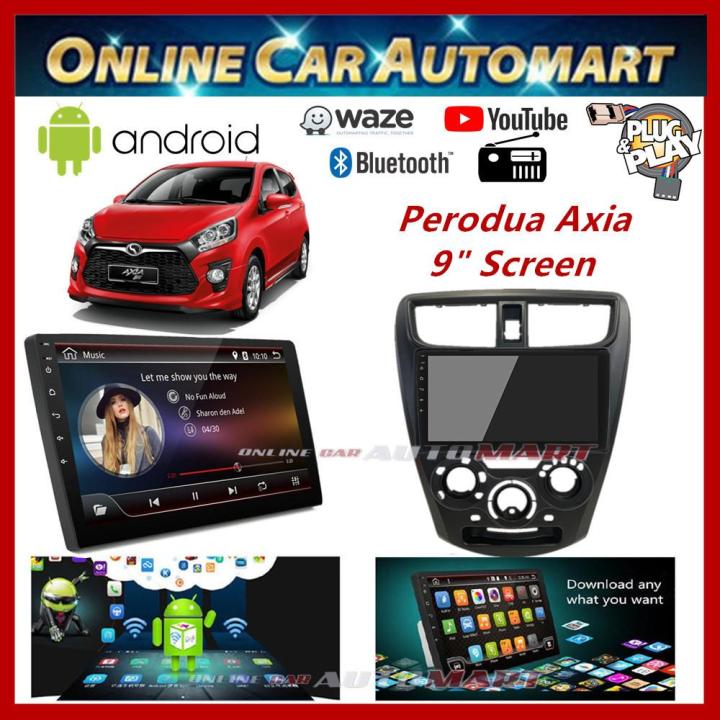 Perodua Axia 9 Big Screen Plug and Play OEM 16GB Android Player Car ...